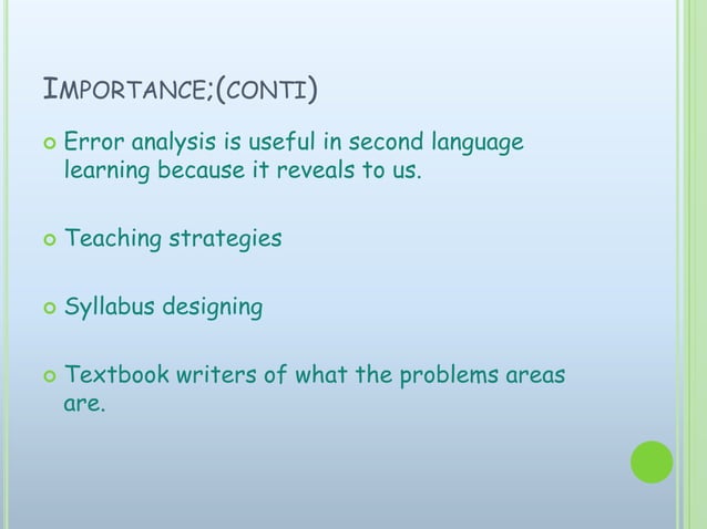Error analysis lecture | PPTX | Educational Assessment | Education