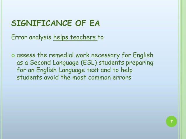 Error analysis lecture | PPTX | Educational Assessment | Education