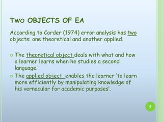 Error analysis lecture | PPTX