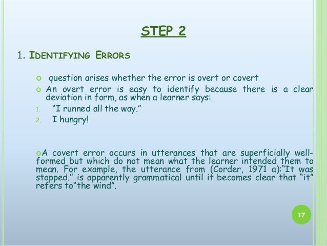 SOLUTION: Definition of error error an error according to - Studypool