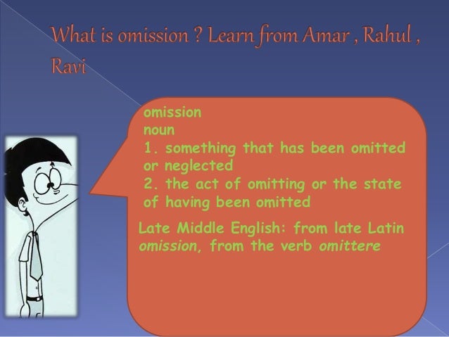 Error analysis & omission