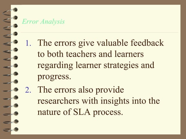 Error analysis presentation | PPT | Education