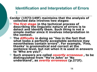Error analysis revised | PPT