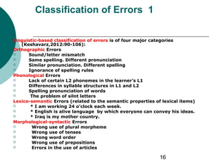 Error analysis revised | PPT