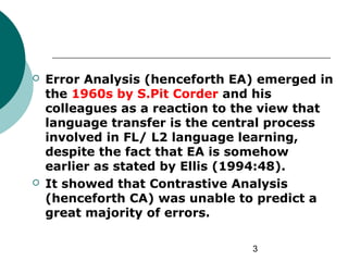 Error analysis revised | PPT
