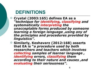 Error analysis revised | PPT