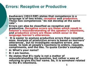Error analysis revised | PPT