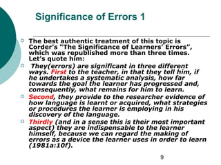 Error analysis revised | PPT