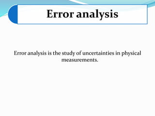 Error analytical | PPTX
