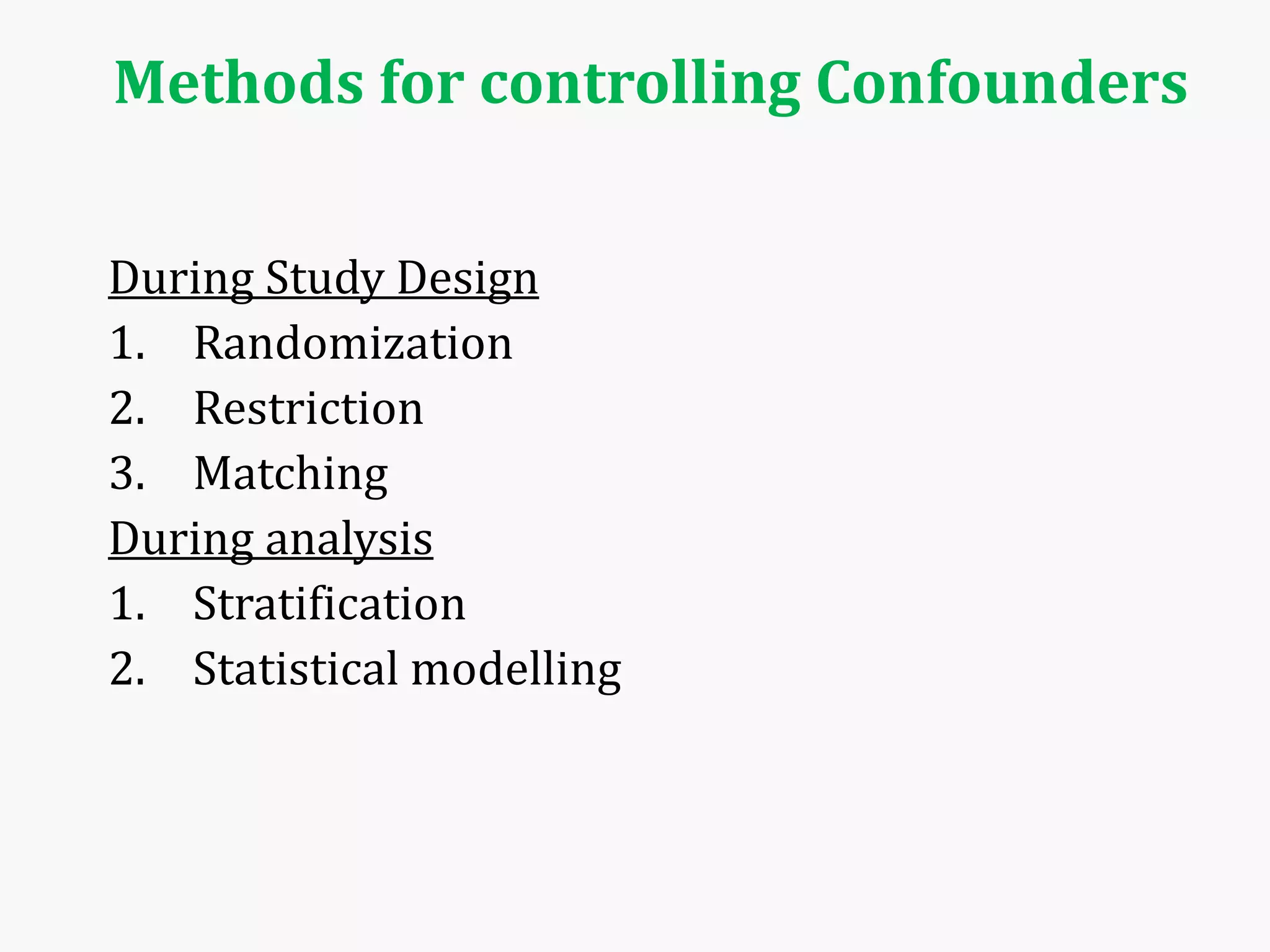 Error, bias and confounding | PPTX