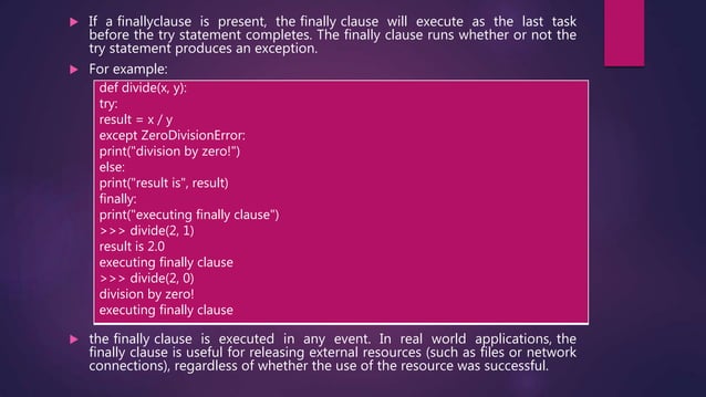 Error and exception in python | PPTX