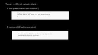 Error boundaries | PPTX