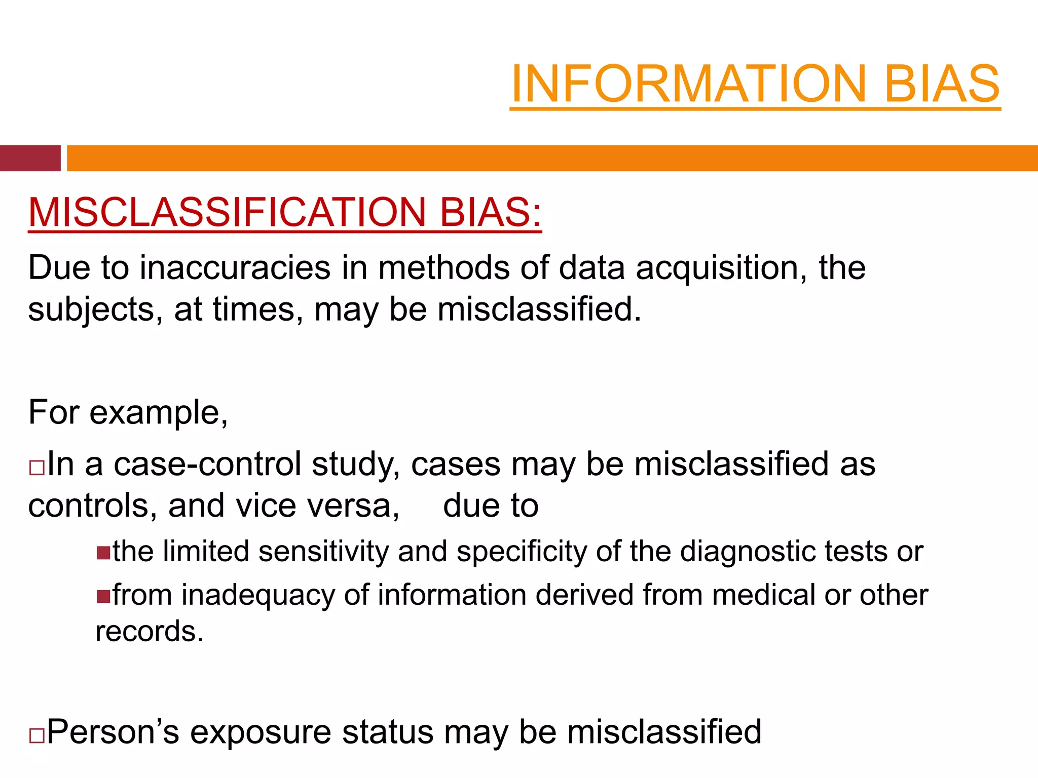 Error, confounding and bias | PPTX