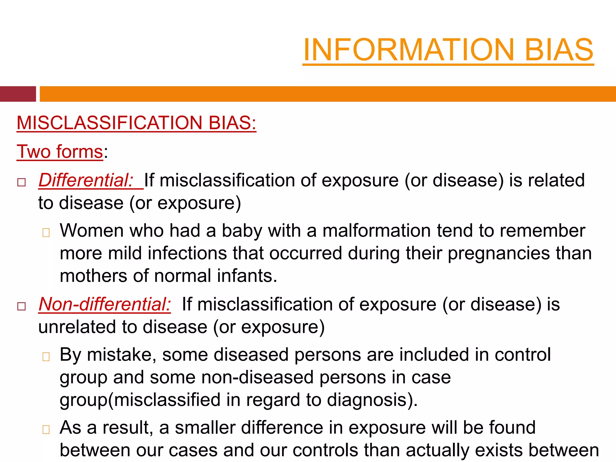Error, confounding and bias | PPTX