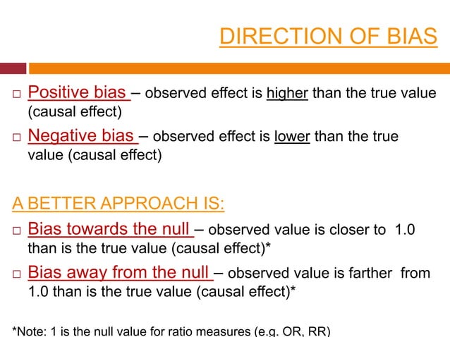 Error, confounding and bias | PPTX