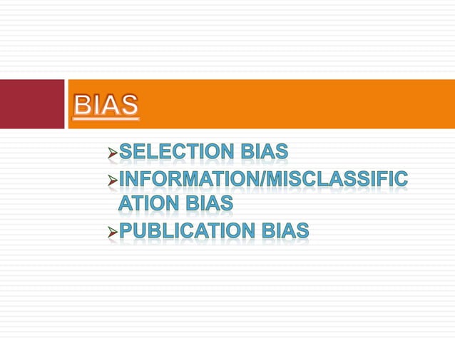 Error, confounding and bias | PPTX