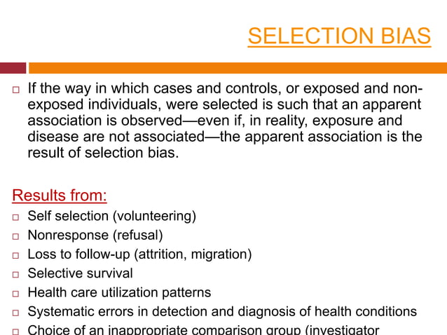 Error, confounding and bias | PPTX