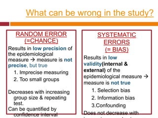 Error, confounding and bias | PPTX