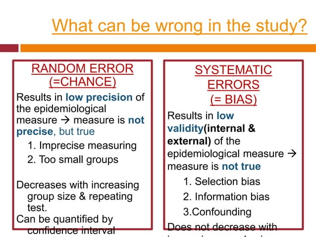Error, confounding and bias | PPTX