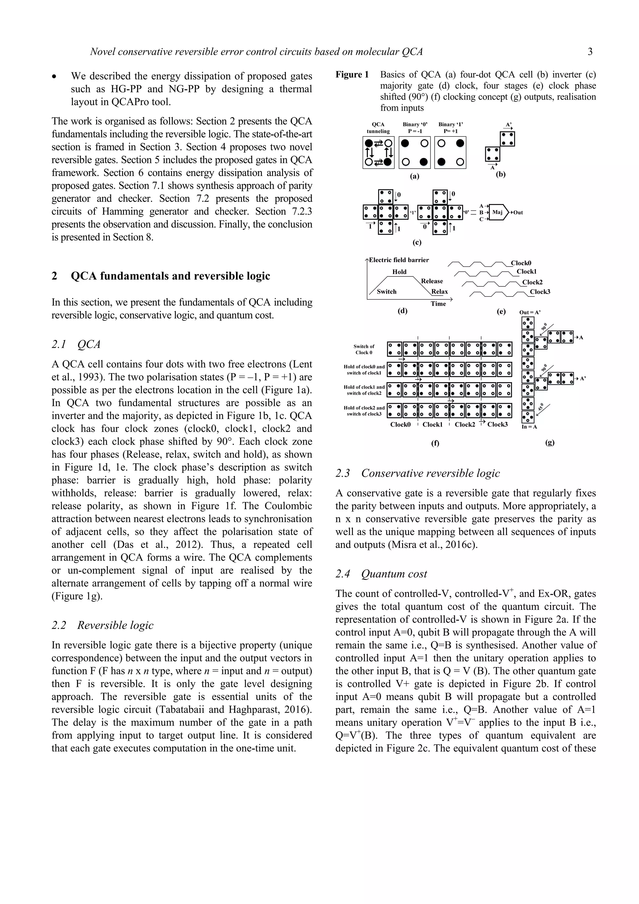 Novel conservative reversible error control circuits based on molecular QCA | PDF