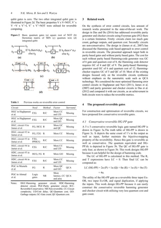 Novel conservative reversible error control circuits based on molecular ...