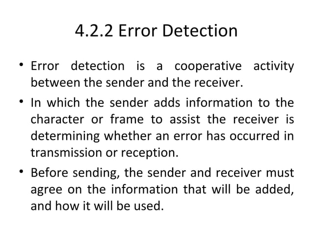 Error Control Parity Check Check Sum Vrc Ppt