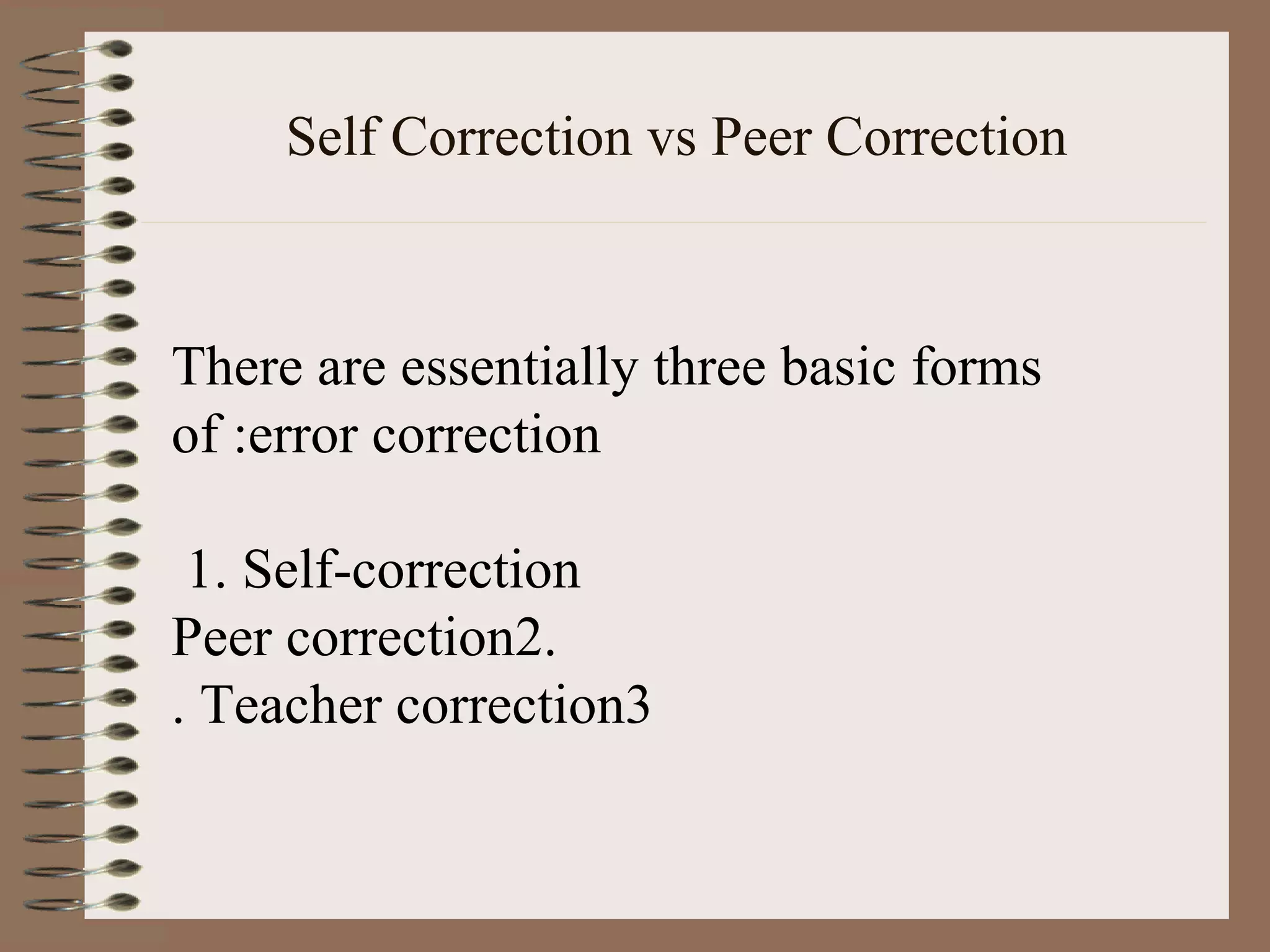 Error correction | PPT