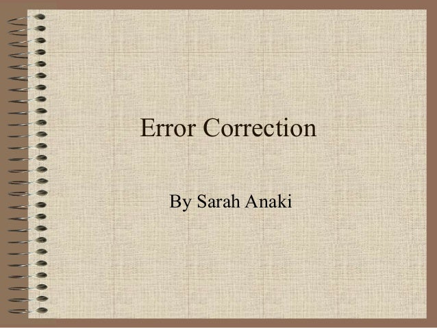 Error correction