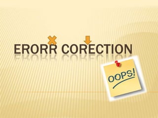 Error Correction Teacher Training | PPSX