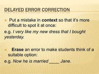 Error Correction Teacher Training | PPSX