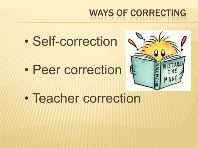 Error Correction Teacher Training | PPT