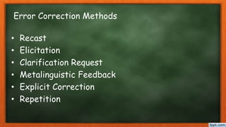 Error correction | PPT