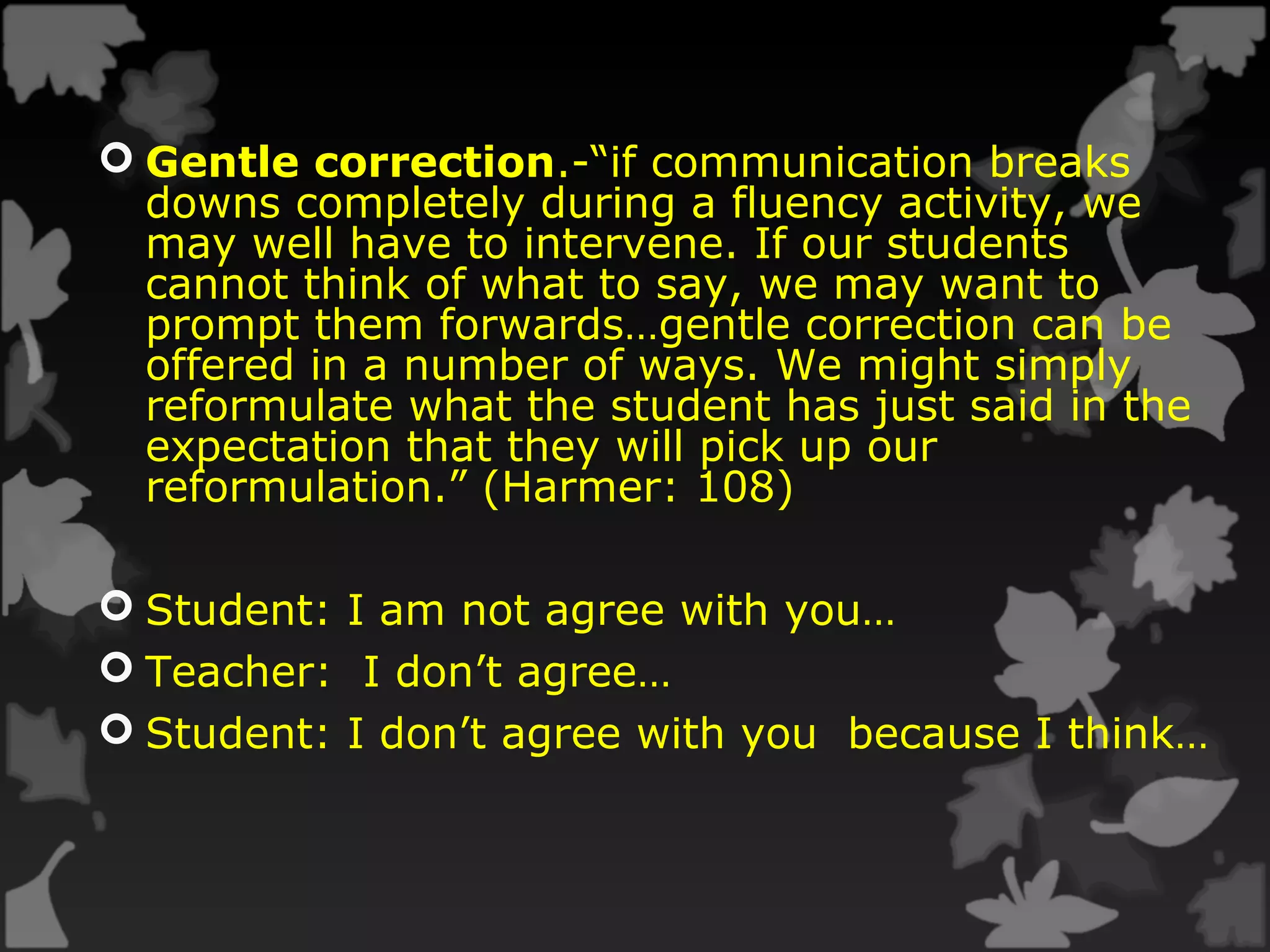 Error correction new teachers training} | PPT