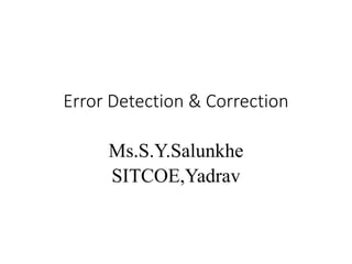 Error correction and detection th | PPT