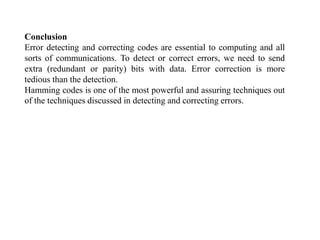 Error correction and detection th | PPT