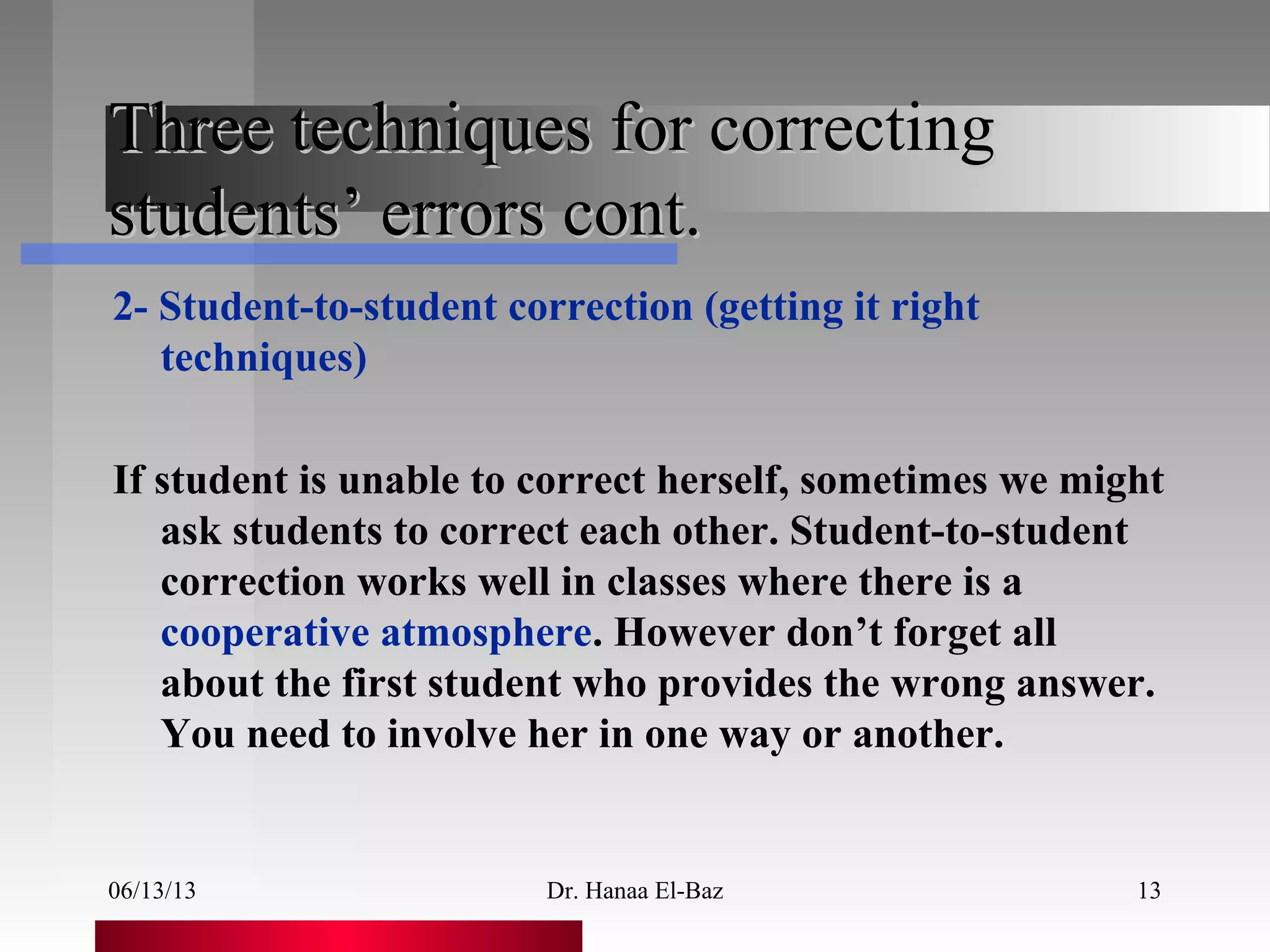 Error correction and feedback | PPT