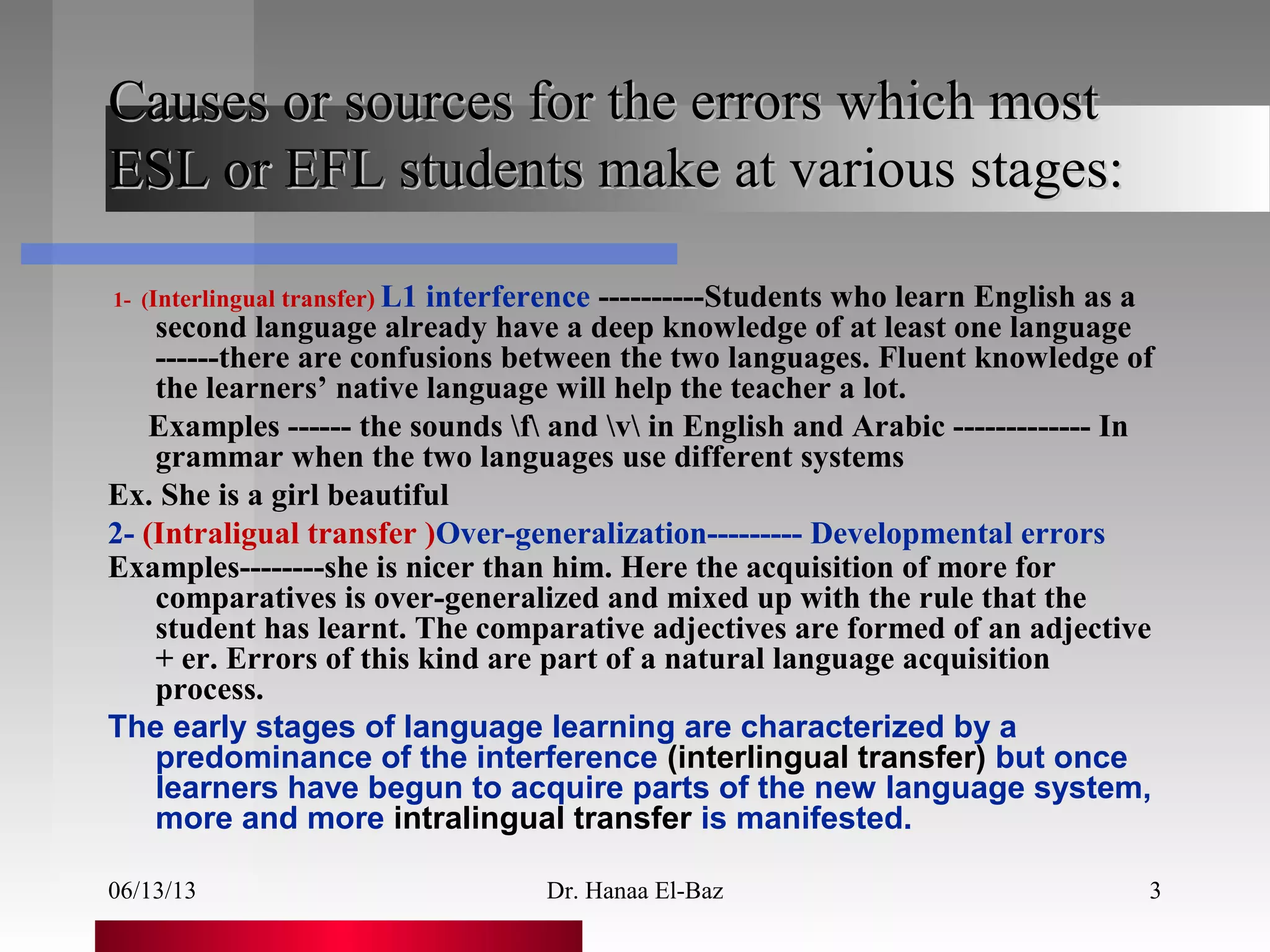 Error correction and feedback | PPT