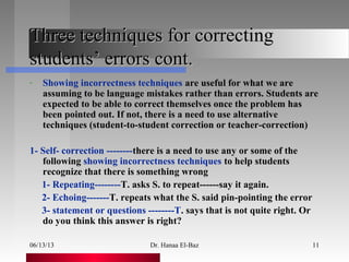 Error correction and feedback | PPT