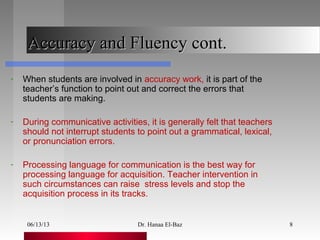 Error correction and feedback | PPT