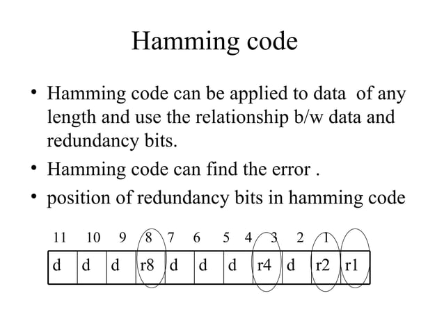 Error Correction And Hamming Code Ibrar Ppt