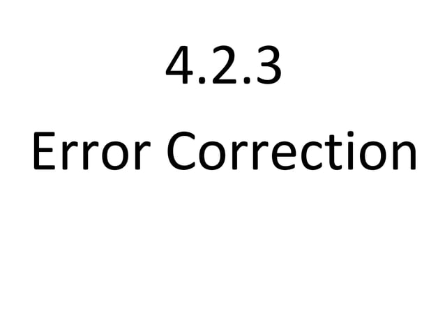 Error correction, ARQ, FEC | PPT