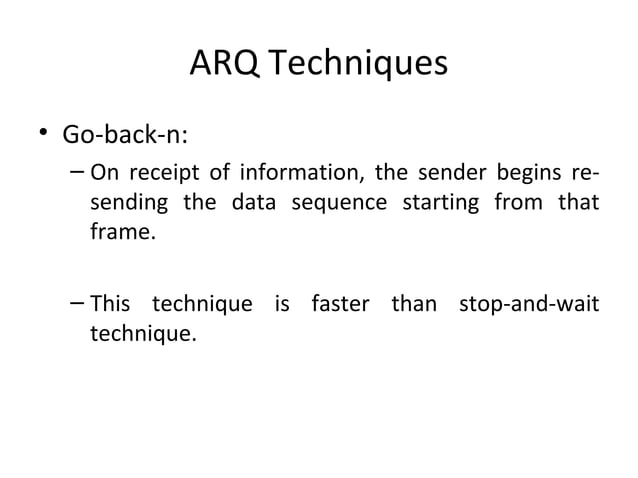 Error correction, ARQ, FEC | PPT