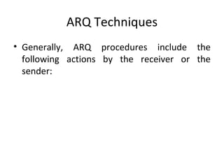 Error correction, ARQ, FEC | PPT