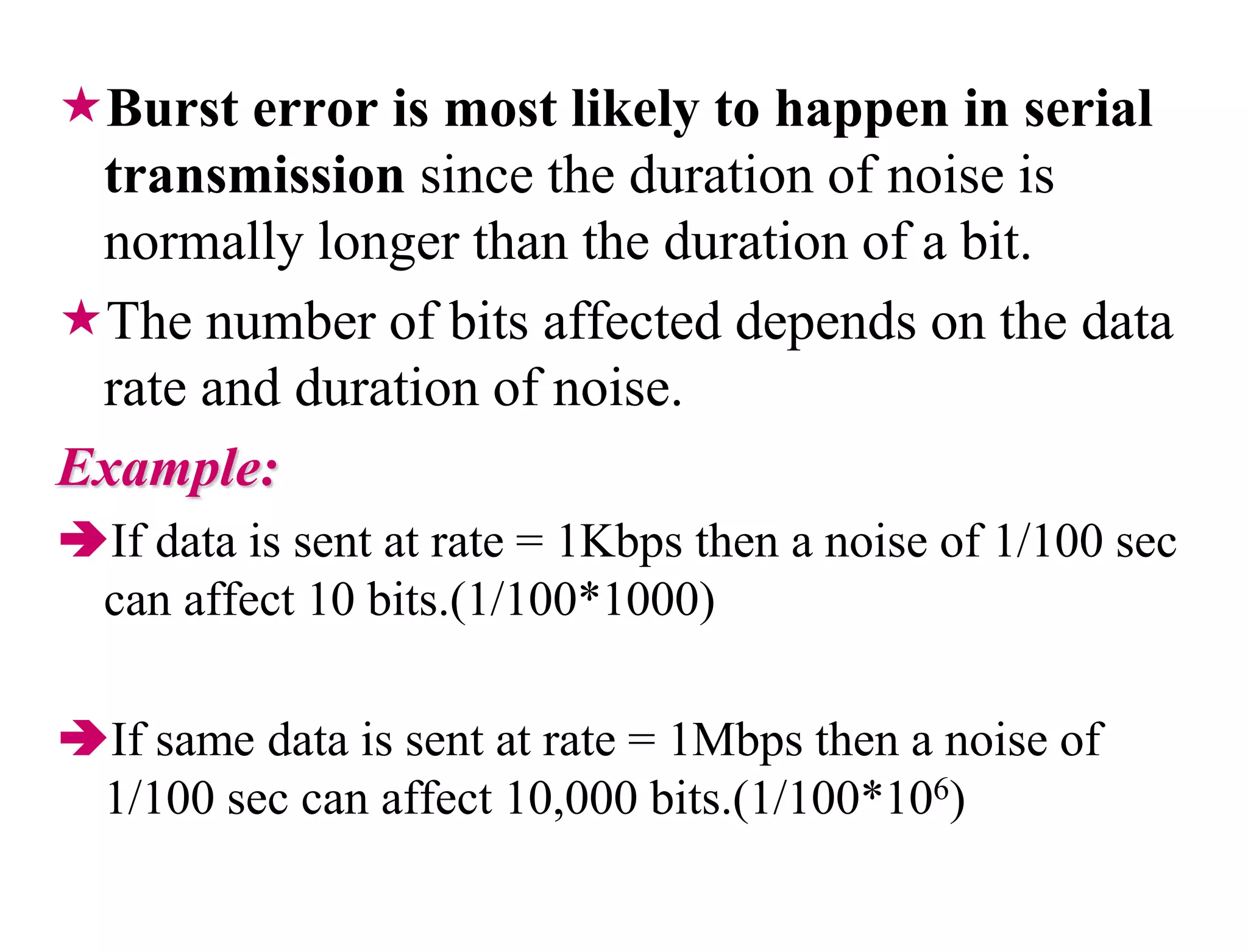 Error correction error detection in digital communication | PPT