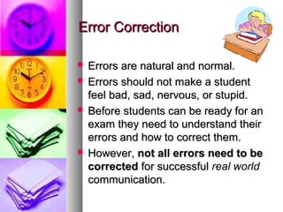 Error correction in a communicative class | PPT