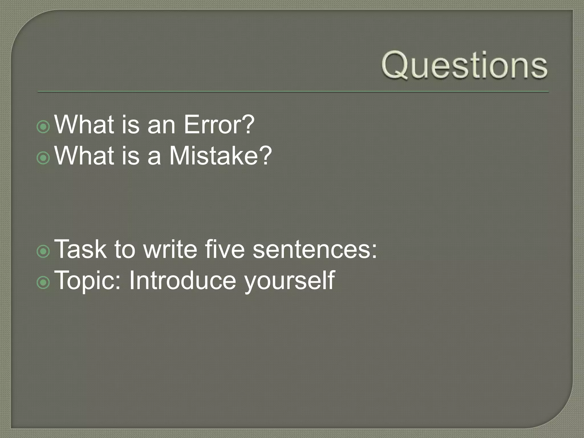 Error correction in English | PPTX
