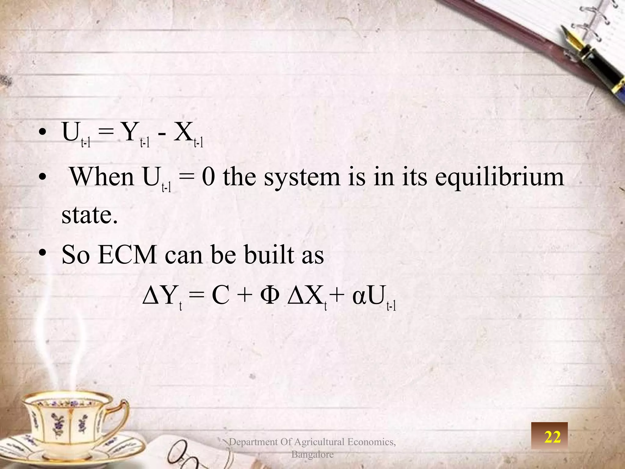 Cointegration And Error Correction Model Ppt