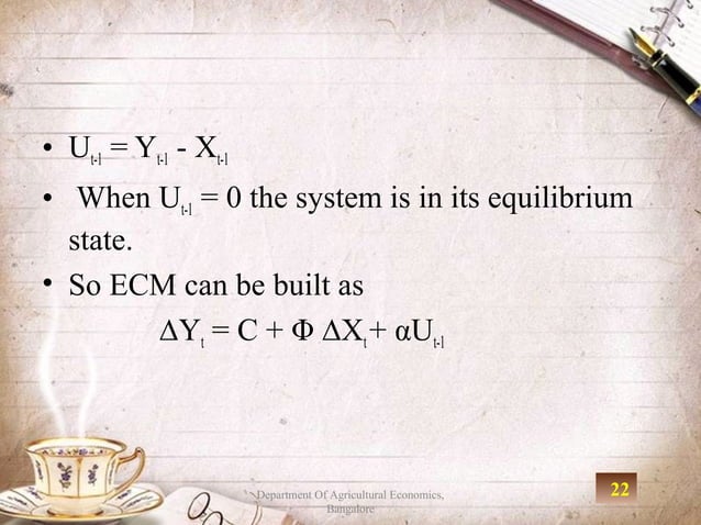 Cointegration And Error Correction Model Ppt