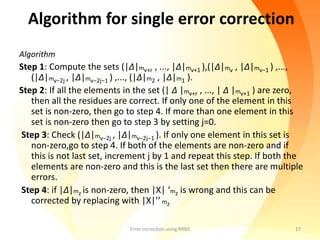Error correction using redundant residue number system | PPTX