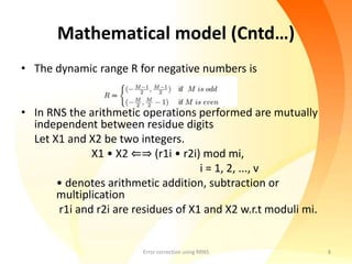 Error correction using redundant residue number system | PPTX
